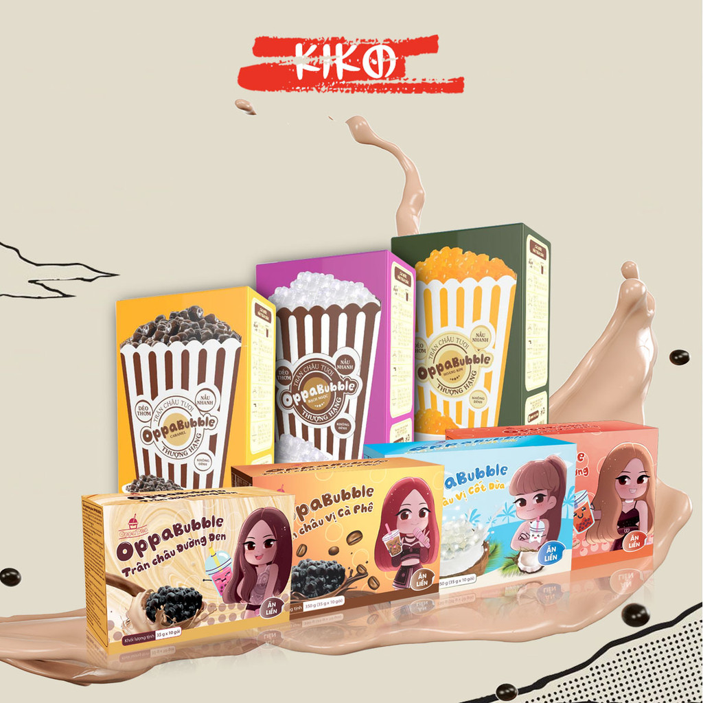 Trân Châu Trà Sữa Oppa Bubble Ăn Liền Hộp 350g/700g tiện lợi | Shopee Việt Nam