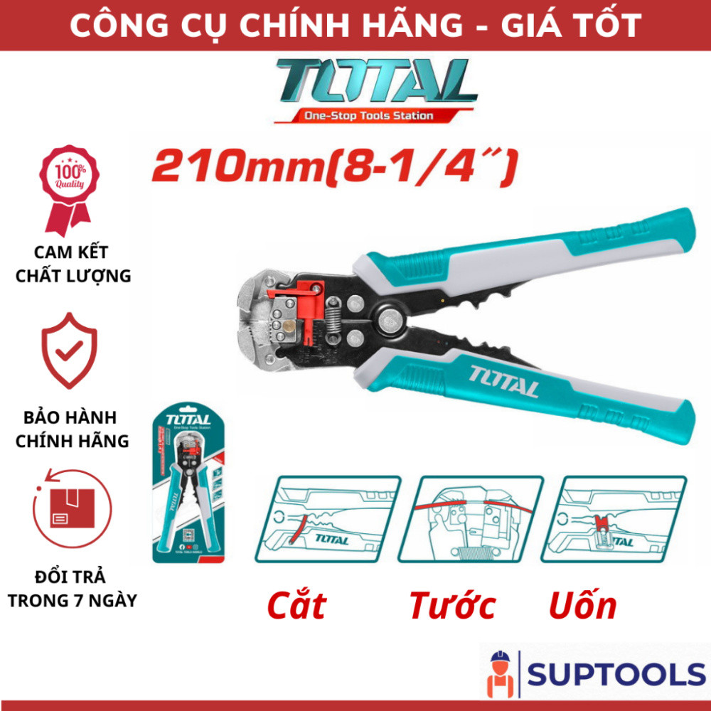 Kìm tuốt dây điện tự động TOTAL THT15246 Kềm đa chức năng tước, cắt ...