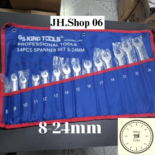 bộ cờ lê vòng miệng Kingtools 14 cây tiêu chuẩn đức (8-24mm) | Shopee Việt Nam