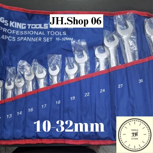 bộ cờ lê vòng miệng kingtools 14 cây hàng tiêu chuẩn đức bộ lớn (10-32mm) | Shopee Việt Nam