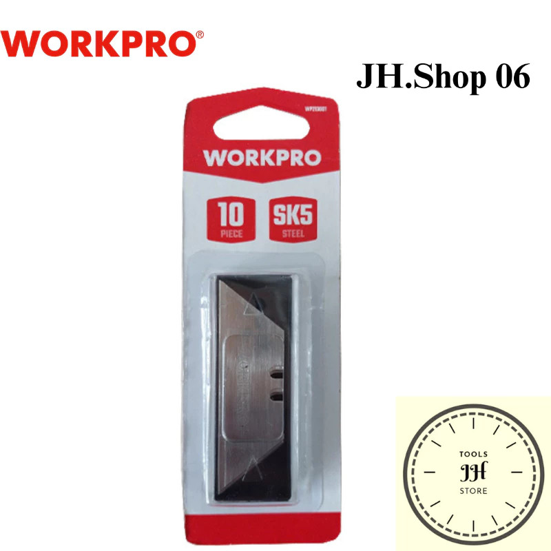 Hộp 10 lưỡi dao rọc giấy tiện ích bằng thép SK5 Workpro WP213001 | Shopee Việt Nam