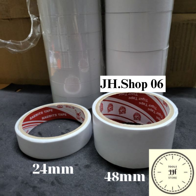 băng keo 2 mặt dán đa năng đủ size (bản 24mn và 48mm) | Shopee Việt Nam
