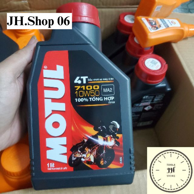 Dầu nhớt xe máy 1 lít 4T MOTUL 7100 10W50 (100% tổng hợp) MA2 SN | Shopee Việt Nam