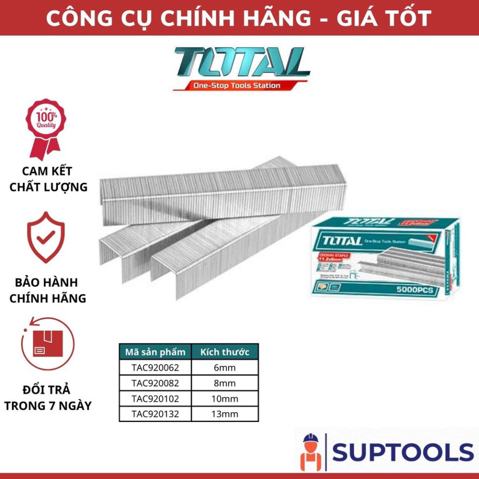 Đinh bấm chữ U 6mm-8mm -10mm- 13mm TOTAL TAC920062 - TAC920082 - TAC920102 - TAC920132 (Chính ...
