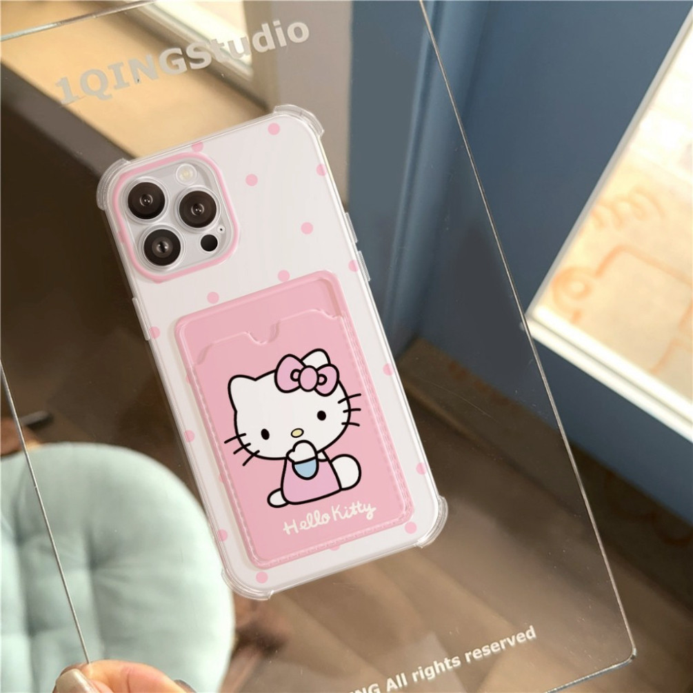 Ốp Lưng Silicon iPhone Hello Kitty Dẻo Đựng Thẻ, Chống Sốc,Bảo Vệ ...