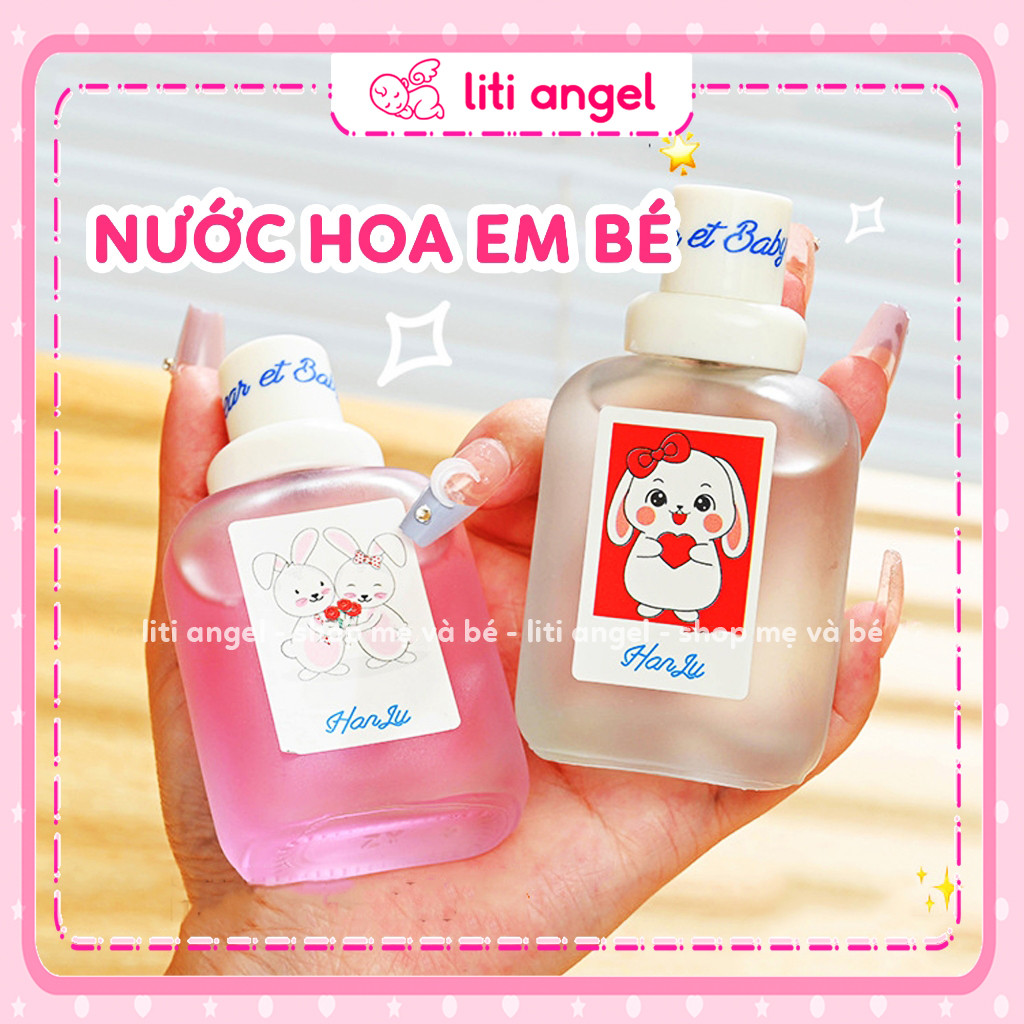 Nước Hoa em bé HANLU BABY mẫu mới Thỏ cute, Xịt thơm quần áo Hương Trái ...