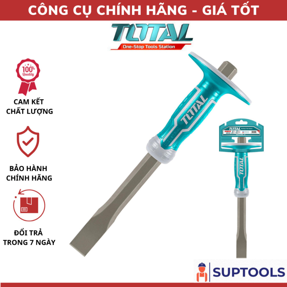 Đục sắt dẹp TOTAL THT4411216 - THT4411219 Chiều dài 300mm, tay cầm thiết kế mới (Đồ nghề Chính ...