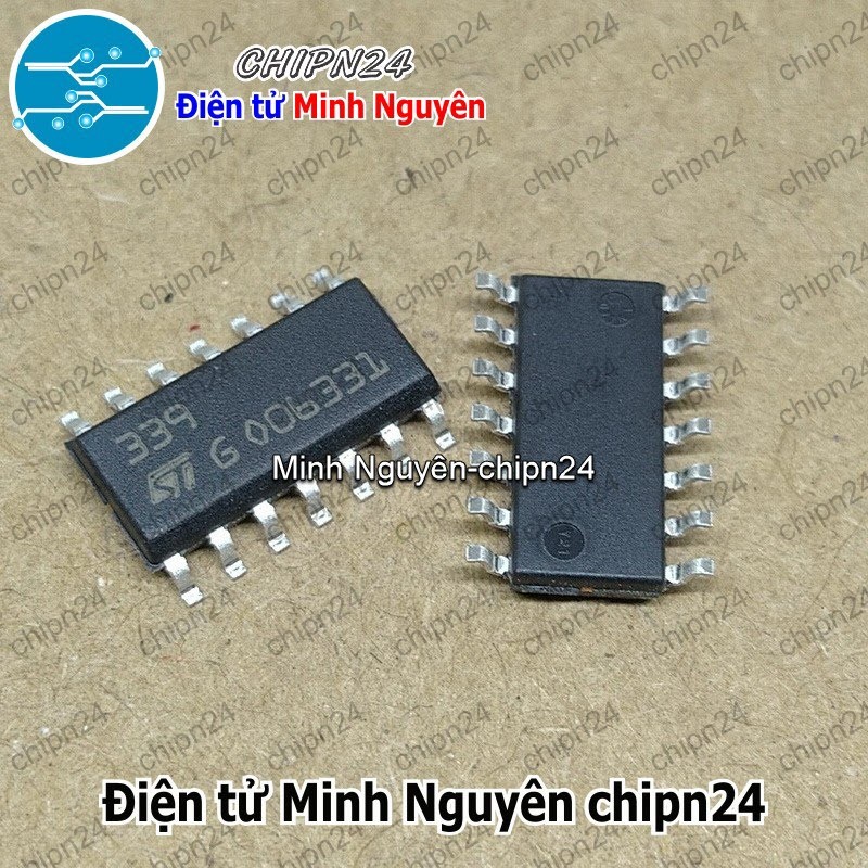 [2 con] (SOP) IC Dán LM339 SOP-14 Hàng Tốt ST (SMD) (LM339DR) (IC khuếch đại thuật toán OpAmp ...