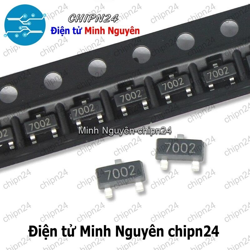 [25 con] (G3.1) Mosfet Dán 2N7002 (702/7002) SOT-23 300mA 60V 2W Kênh N ...