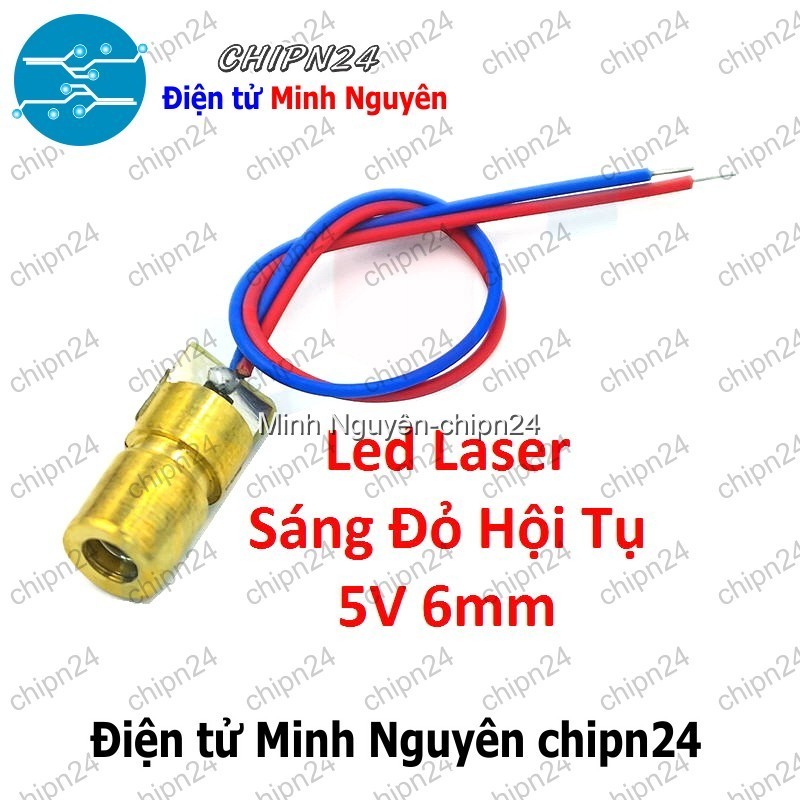 [1 cái] (F13.7) Đầu phát Laser Mini 5V 6mm (Sáng Đỏ Hội Tụ) (Laze ...