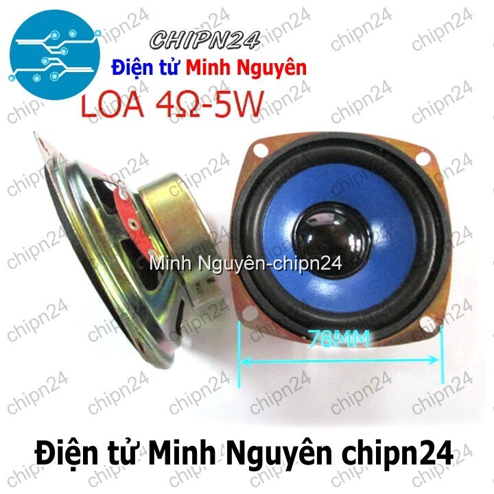 [2 CÁI] (B69) Loa 4R 5W 78mm, Loa 4 ohm - 5W Đường kính 78mm | Shopee Việt Nam