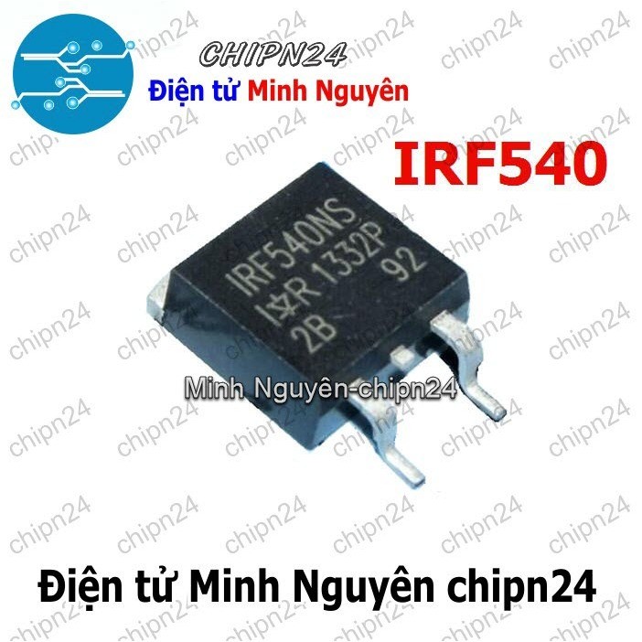 [2 con] (SOP) Mosfet Dán IRF540S TO-263 33A 100V Kênh N (SMD) (IRF540NS ...