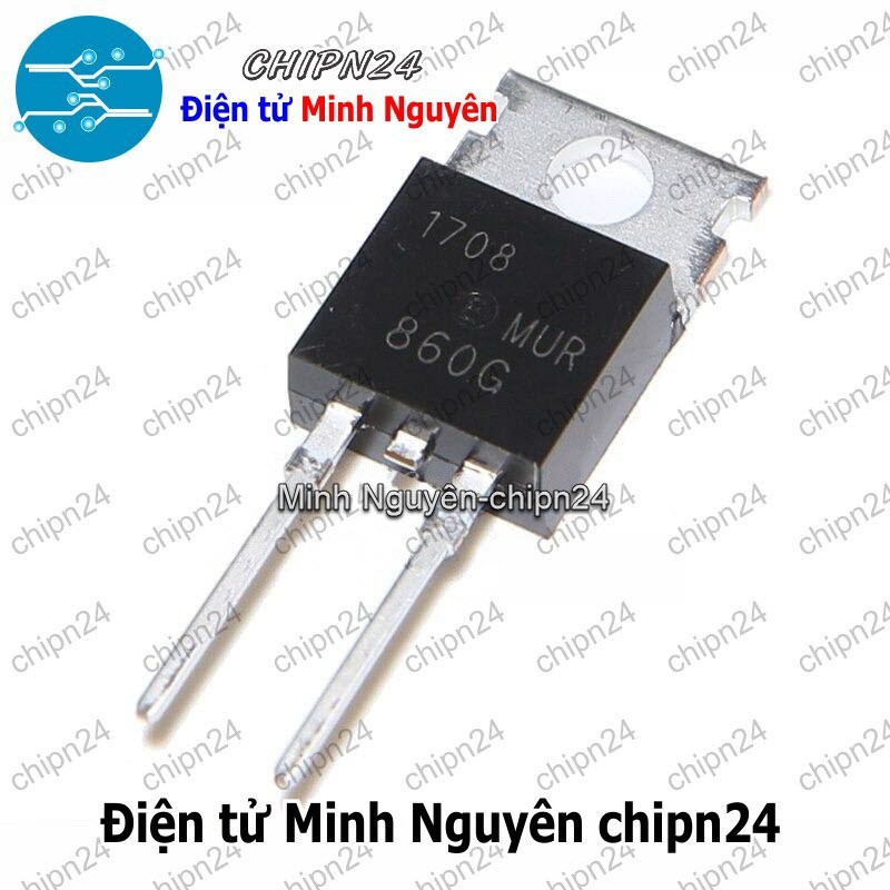 [2 CON] (DIP) Diode MUR860 TO-220 8A 600V (MUR860G MUR 860) [Diode ...