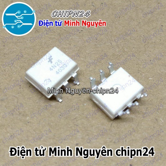 [2 con] (SOP) Opto Dán 4N25 SOP-6 Trắng Hàng Tốt (SMD) (IC Cách ly quang Opto) | Shopee Việt Nam