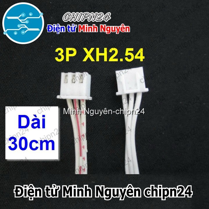 [3 sợi] (P23) Dây bẹ trắng 3P XH2.54mm 2 đầu cắm dài 30cm | Shopee Việt Nam