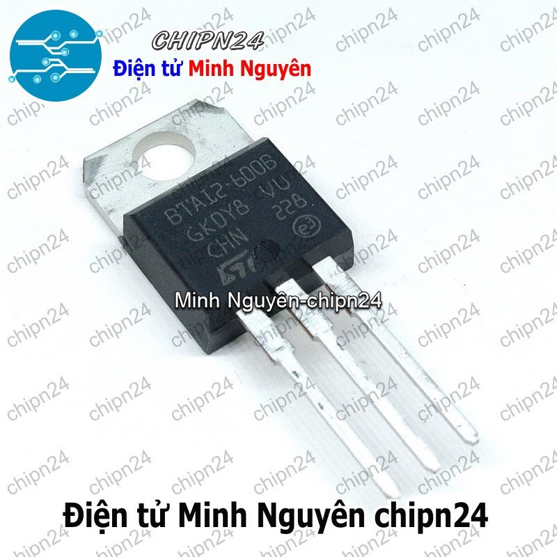 [2 con] (KT1) Triac BTA12-600B TO-220 12A 600V (BTA12-600 BTA12) | Shopee Việt Nam