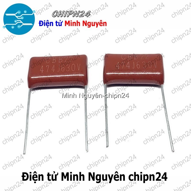 [5 con] (F232) Tụ CBB 630V 474J P=20mm (474 0.47uF) | Shopee Việt Nam
