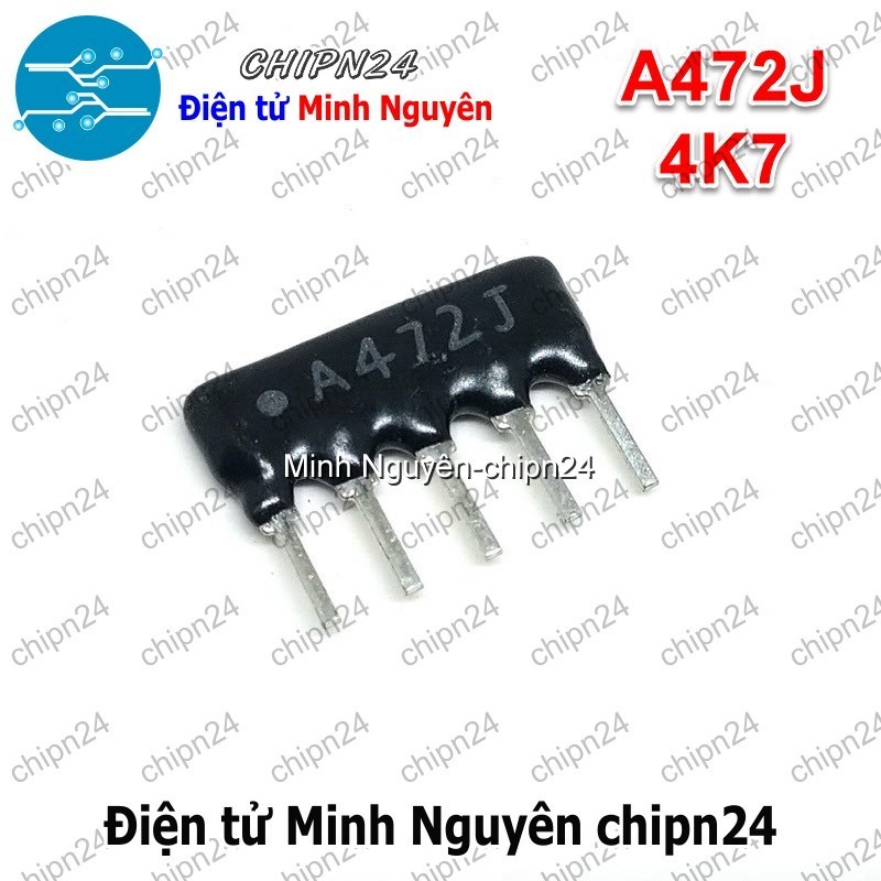[5 con] (K159) Điện trở thanh 5P 4K7 A472J (Trở Băng A05-472) (Điện trở ...