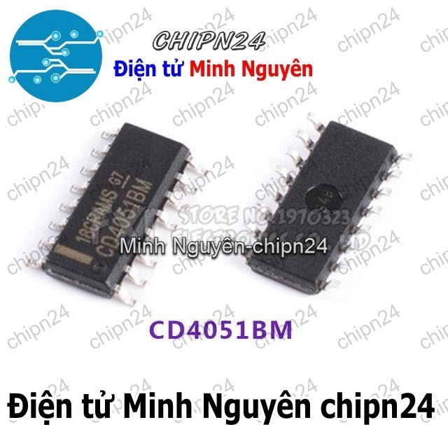 [3 con] (SOP) IC Dán CD4051 SOP-16 (SMD) (CD4051BM 4051) | Shopee Việt Nam