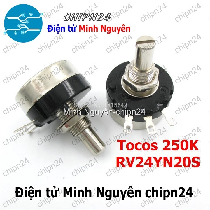 [1 CHIẾC] Biến trở Tocos RV24 250K (Chưa kèm nắp chụp) (RV24YN20S B254 ...