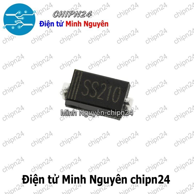 [10 CON] (KX) Diode Dán SS210 SMA 2A 100V (SMD Dán) [Diode xung ...