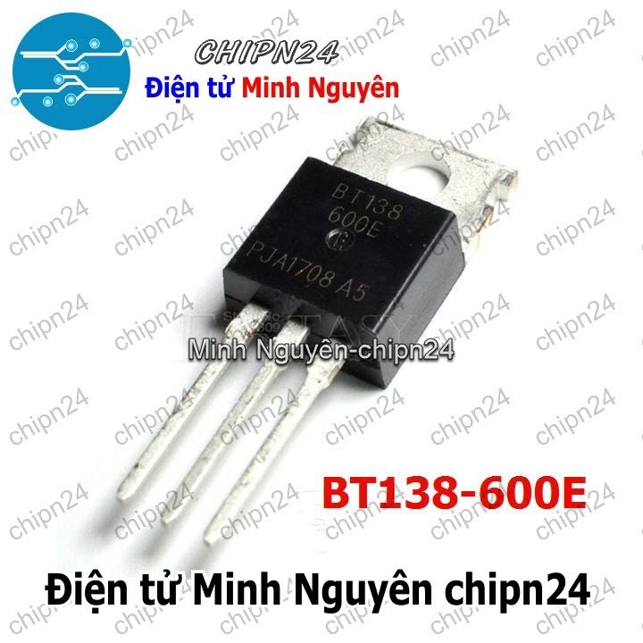 [2 con] (KT1) Triac BT138-600E TO-220 12A 600V (BT138-600 BT138 ...