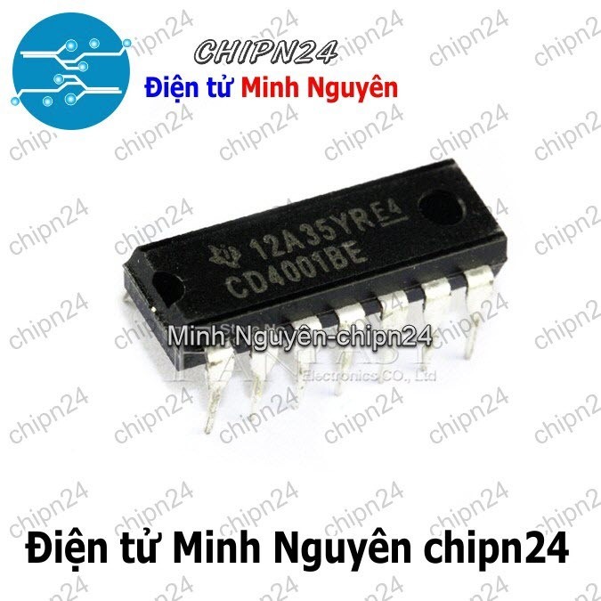 [2 CON] (DIP) IC CD4001 DIP-14 (CD4001BE 4001) | Shopee Việt Nam