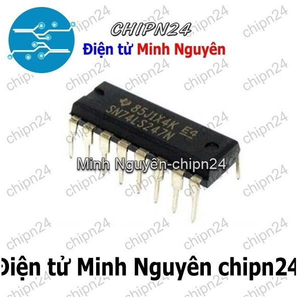 (DIP) IC 74247 74LS247 DIP-16 (SN74LS247N) (IC giải mã nhị phân sang số ...