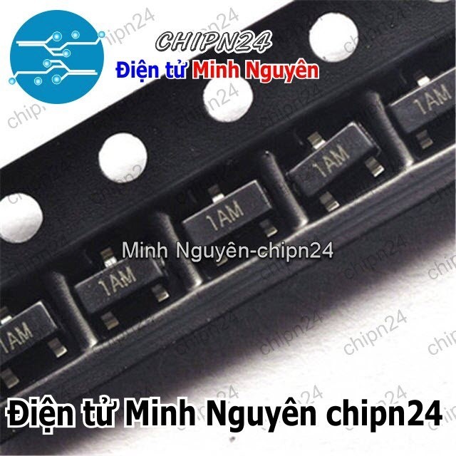 [25 con] Transistor Dán 2N3904 (1AM) SOT-23 NPN 200mA 40V (SMD) (N3904 ...