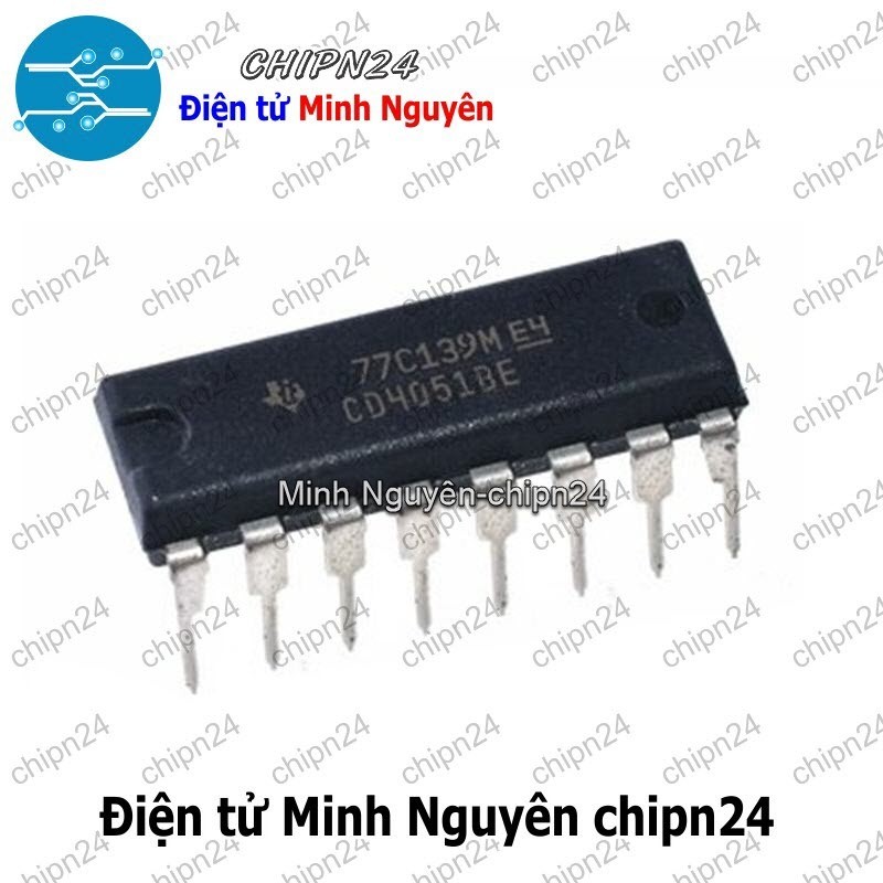 [3 con] (DIP) IC CD4051 DIP-16 (CD4051BE) (IC đa hợp và giải đa hợp 8 kênh tương tự) | Shopee ...