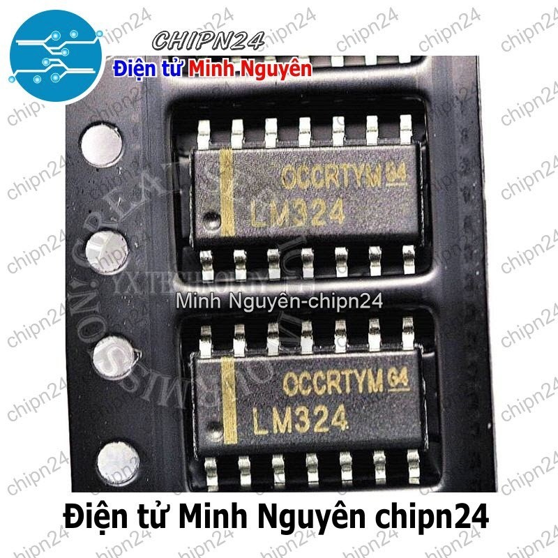 [5 con] (SOP) IC Dán LM324 SOP-14 (SMD) (LM324DR) (IC khuếch đại thuật toán OpAmp) | Shopee Việt Nam
