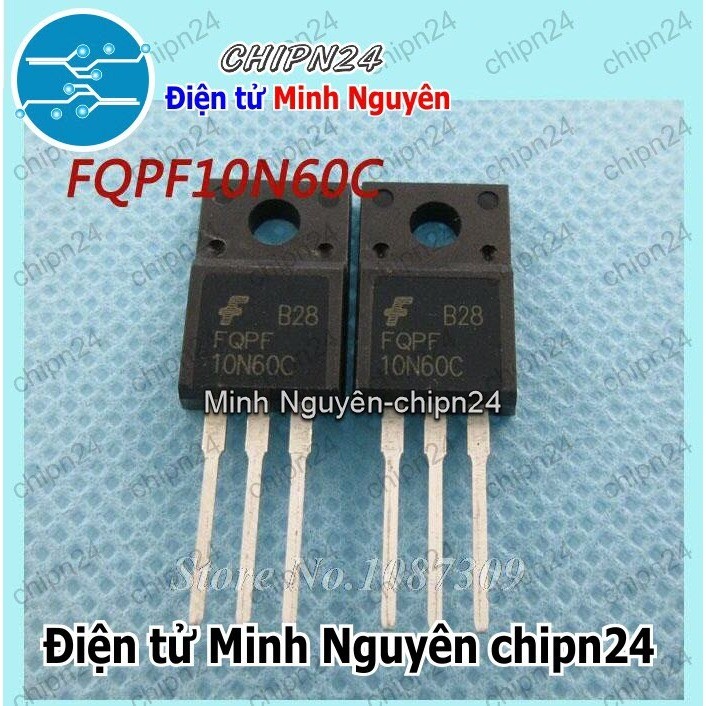 [2 con] (KT1) Mosfet 10N60 TO-220F 10A 600V Kênh N (FQPF 10N60C ...