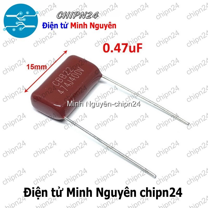 [5 con] (F231) Tụ CBB 400V 474J P=15mm (474 470nF 0.47uF) | Shopee Việt Nam