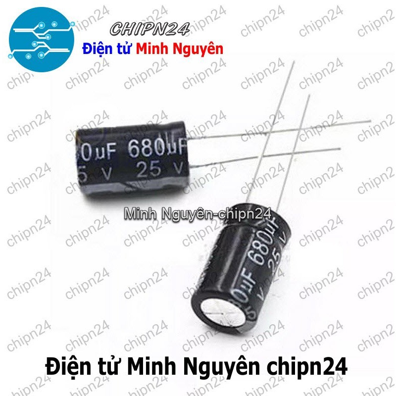 [5 con] (F257) Tụ hóa 680uF 25V Đen (10x17mm) | Shopee Việt Nam