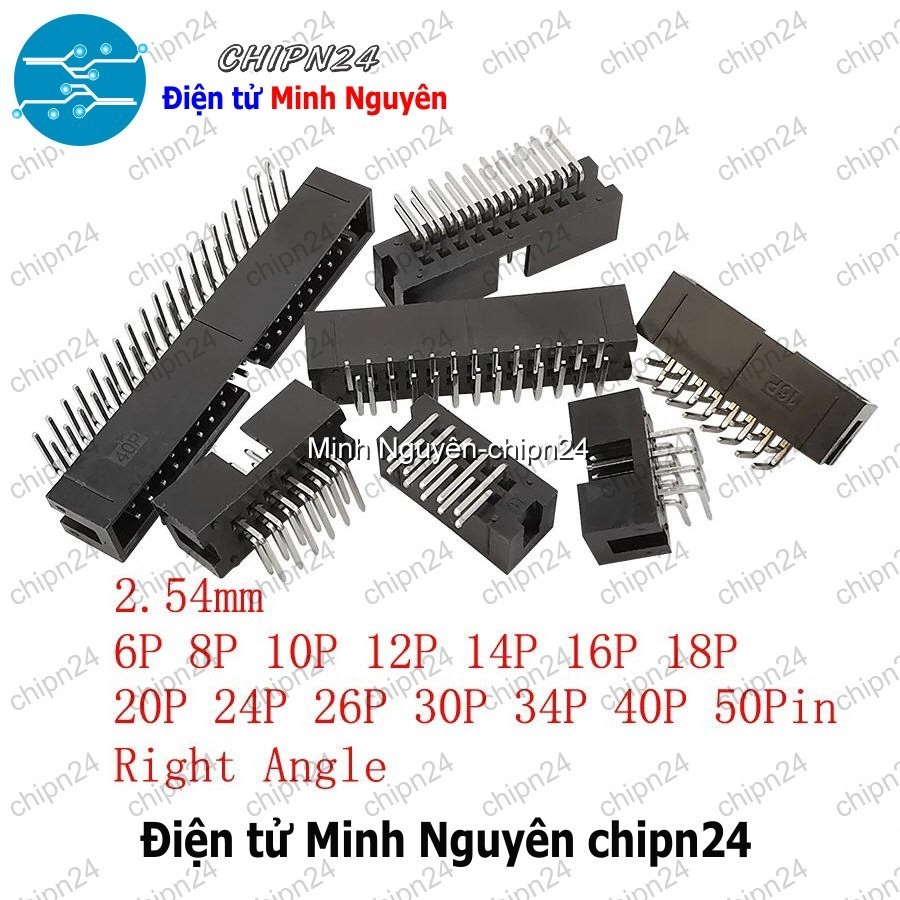 [2 cái] (F134) IDE Đực Cong 2.54mm (6P/8P/10P/12P/14P/16P/18P/20P/24P/26P/30P/34P/40P/50P ...