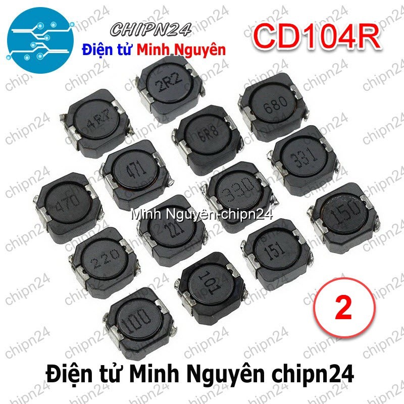 [3 cái] (K216) Cuộn Cảm Dán CD104R (10x10x4mm-(33uH/47uH/68uH/100uH/150uH/220uH/330uH/470uH ...