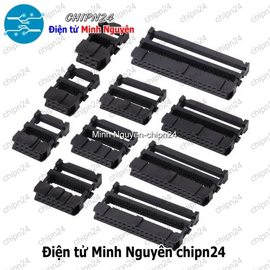 [2 cái] (F128) IDE Cái 2.54mm, Đầu bấm cáp FC (6P/8P/10P/12P/14P/16P/18P/20P/24P/26P/30P/34P/40P ...