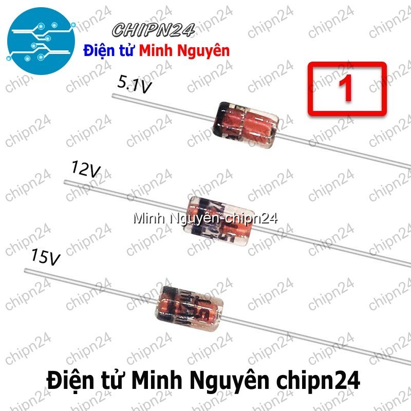 [10 con] (K479) Diode Zener 1W DIP (2V/2V4/3V/3V3/3V6/3V9/4V3/4V7/5V1/5V6/6V2/6V8/7V5/8V2/9V1 ...