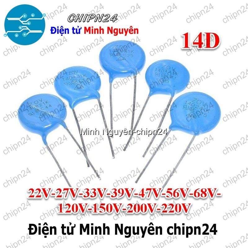 [5 con] (F241) Tụ Chống Sét 14D (22V/27V/33V/39V/47V/56V/68V/120V/150V/200V/220V) - [Chọn Loại ...