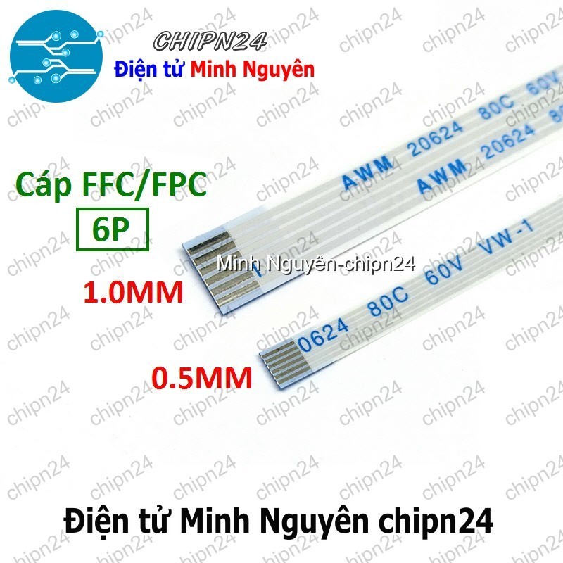 Cáp FFC 6P (0.5MM/1.0MM 6/10/15/20/25/30/40CM Cùng chiều/Ngược chiều ...