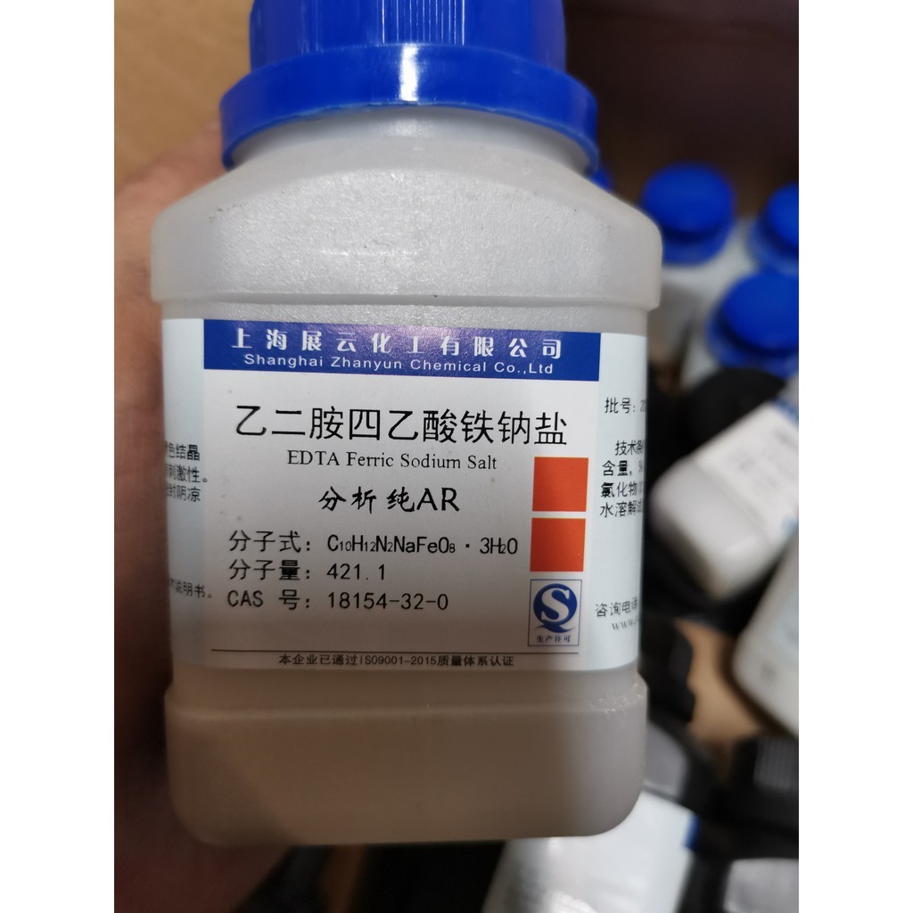 Chất Ferric sodium EDTA CAS 15708-41-5 Sắt chelate EDTA-Fe lọ 100g ...