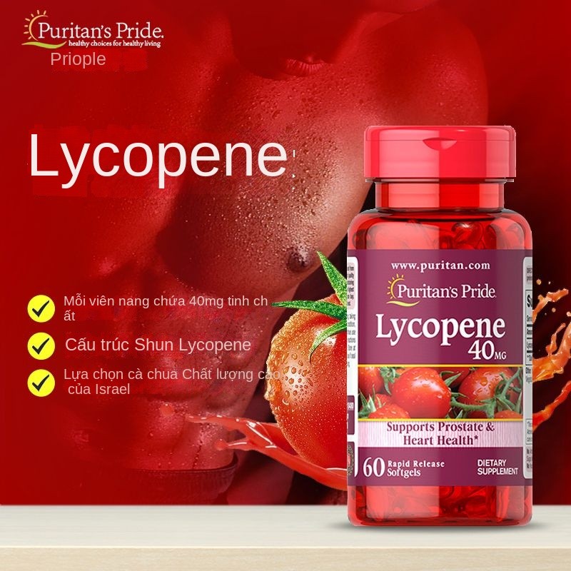 Viên nang mềm Primuline Lycopene 40mg60 Viên nén Pritans Pride Nhập ...