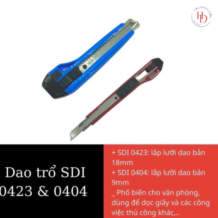 Dao rọc giấy lưỡi dao trổ cắt rạch dọc đồ lớn SDI to 0423 và nhỏ 0404 ...