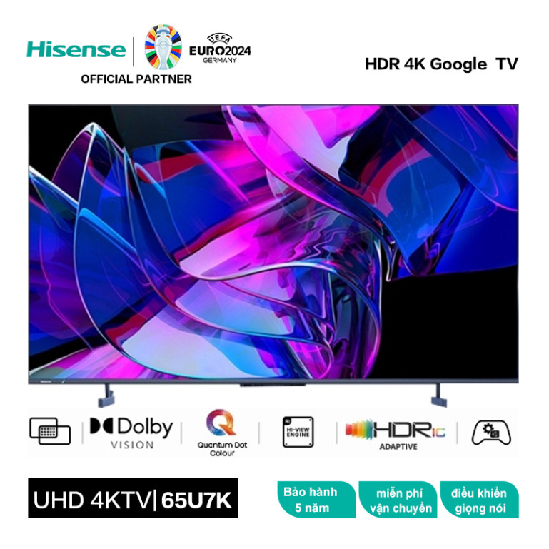 Chính hãng Hisense Mini-LED Smart Tivi 65 inch 4K Quantum Dot 65U7K HDR ...