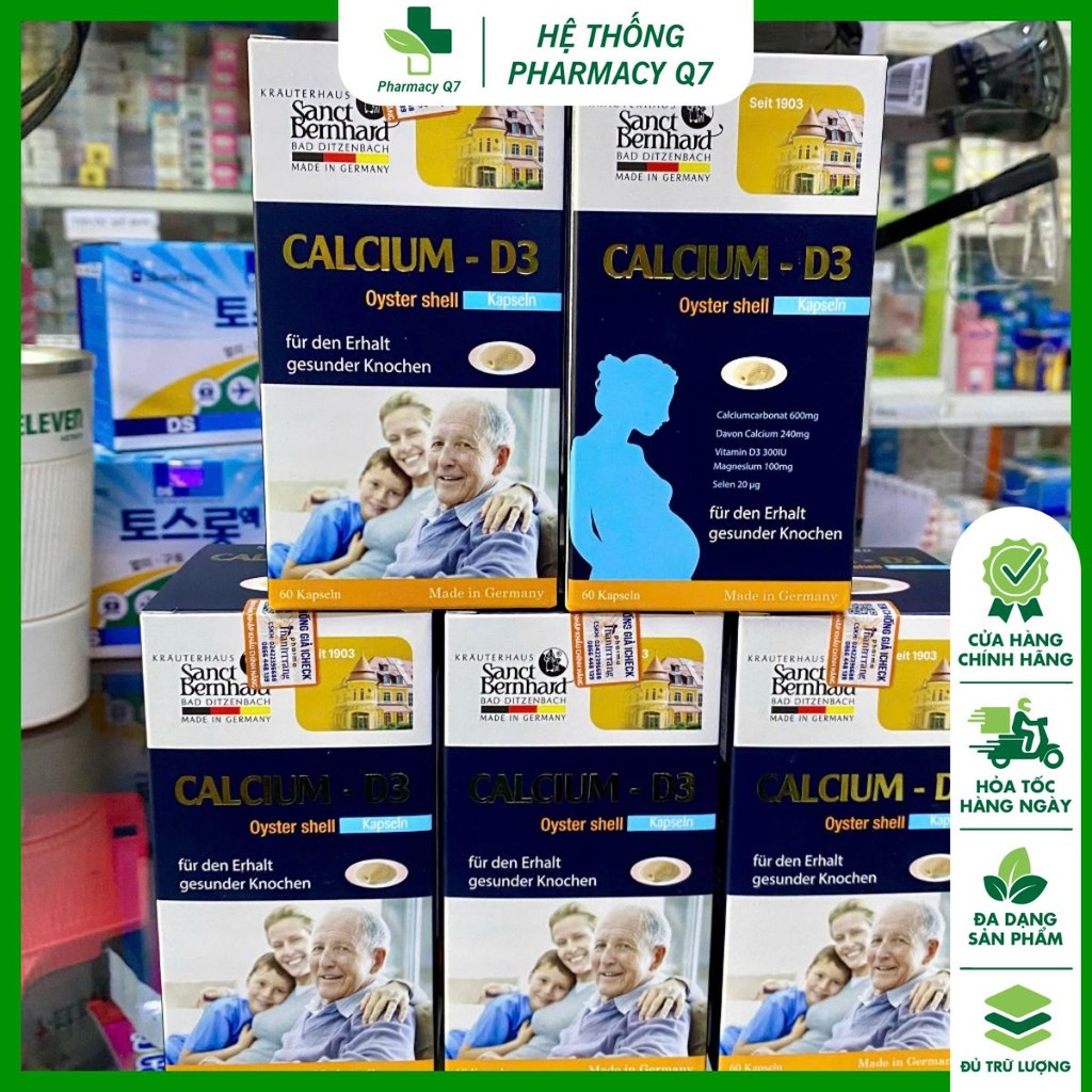 CALCIUM KAPSEL CALCI GERMANY CALCI ĐỨC CHÍNH HÃNG HỘP 60 VIÊN Viên uống bổ sung canxi D3-Kapsel ...