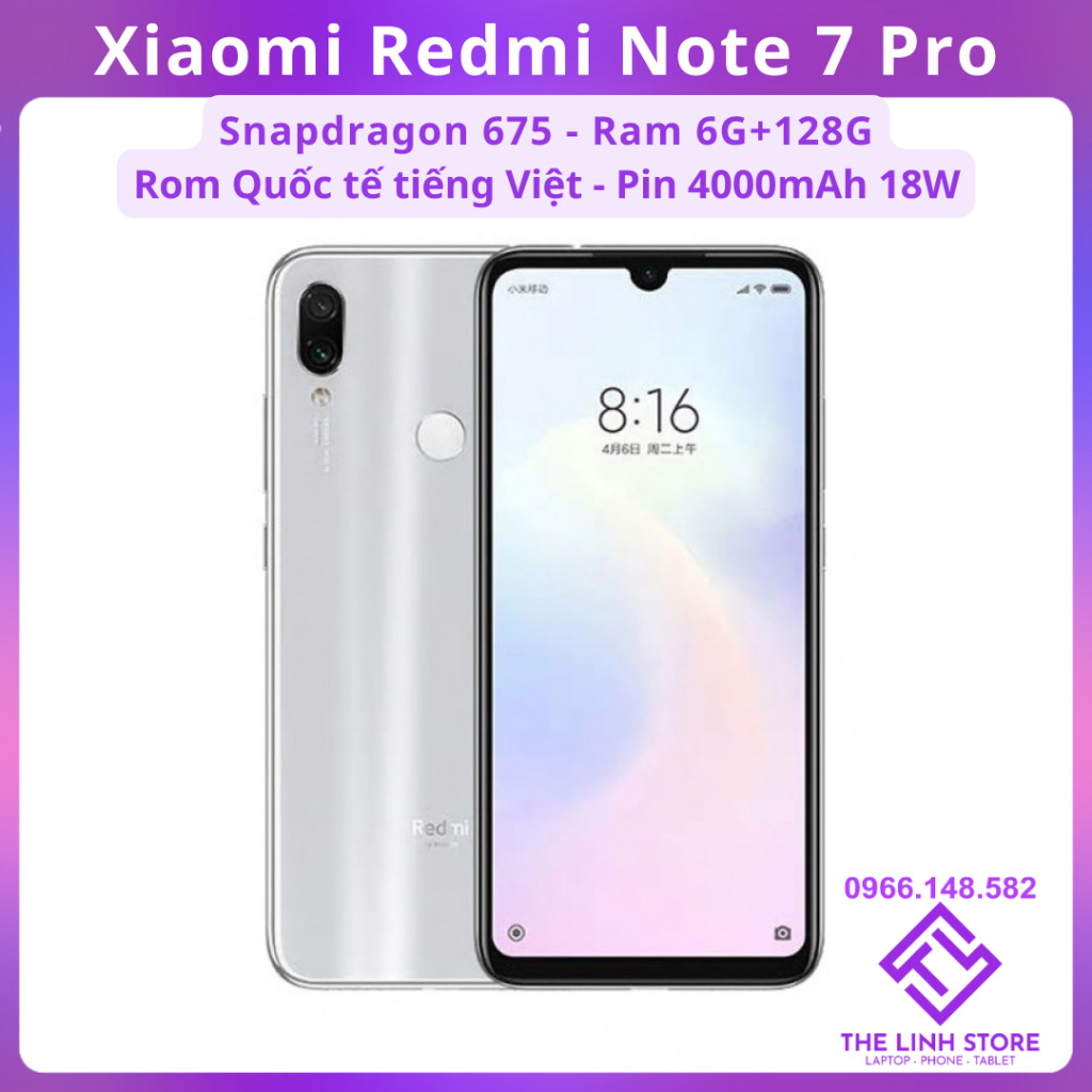 Điện thoại Xiaomi Redmi Note 7 Pro ram 6G 128G - Snap 675 màn 6.3 inch ...