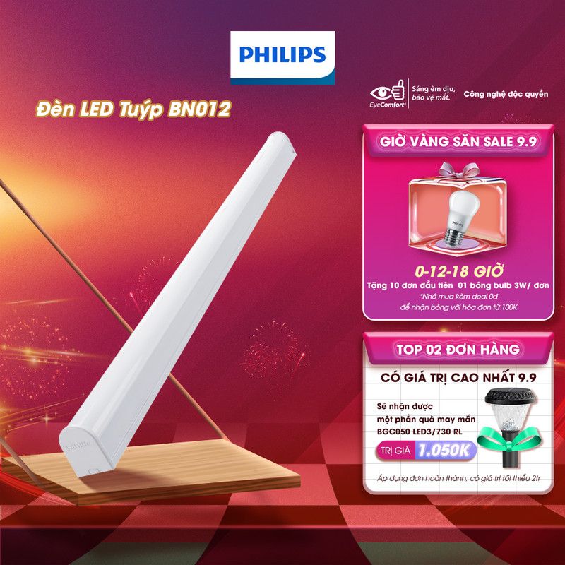 Bộ máng đèn Philips LED Batten BN012C LED10/NW L600 T8 G1 (01 đèn ...