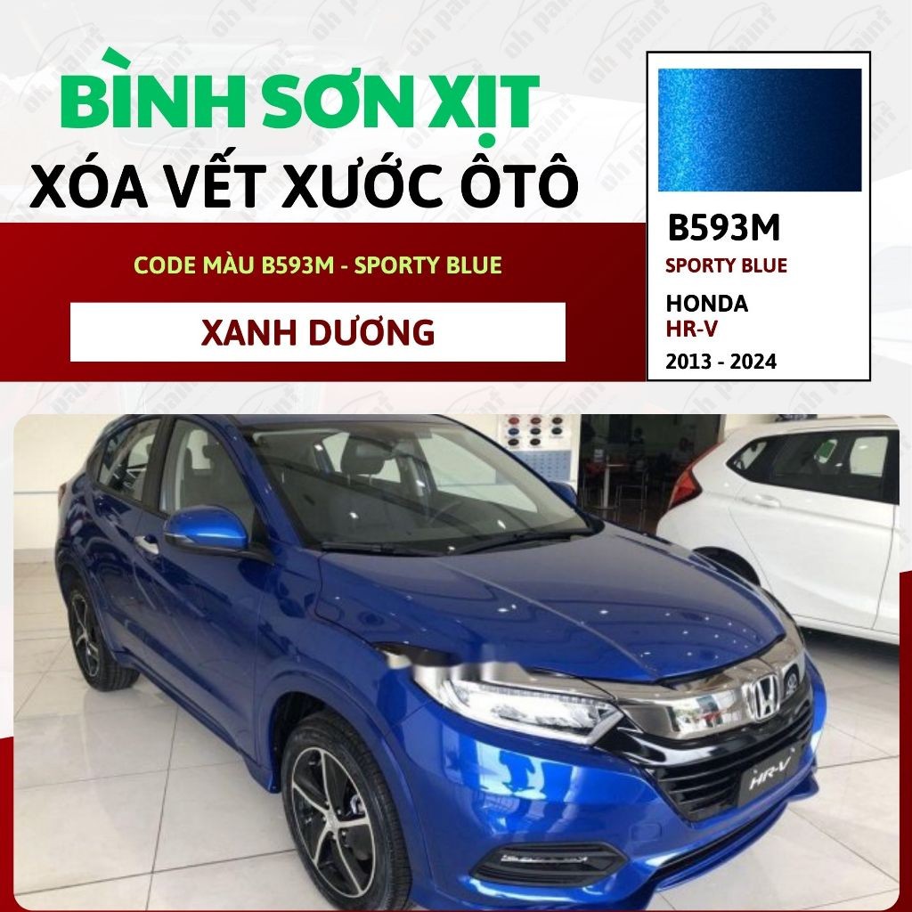 Sơn Xịt Xóa Vết Xước OH PAINT dùng cho xe HONDA HR-V Màu XANH DƯƠNG ...