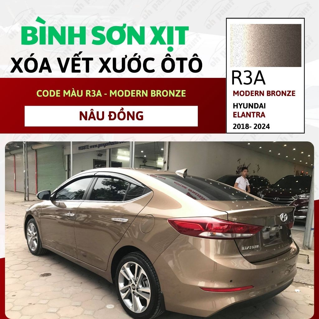 Sơn Xịt Xóa Vết Xước OH PAINT dùng cho xe HYUNDAI ELANTRA Màu NÂU ĐỒNG ...
