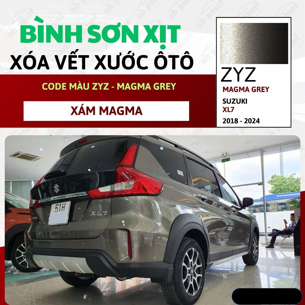 Sơn Xịt Xóa Vết Xước OH PAINT dùng cho xe SUZUKI XL7 Màu XÁM MAGMA code ...